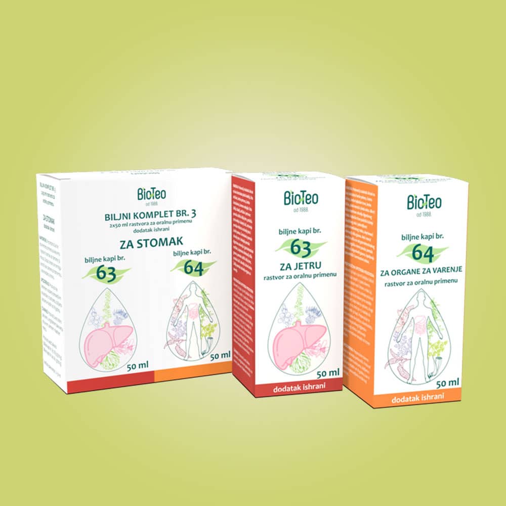 Biljni komplet br. 3 ZA STOMAK – 2x50ml - Bio-Teo Centar d.o.o.