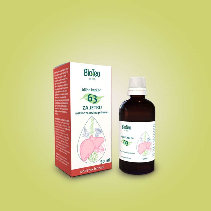 Biljne kapi br. 63 ZA JETRU – Bio-Teo Centar d.o.o.