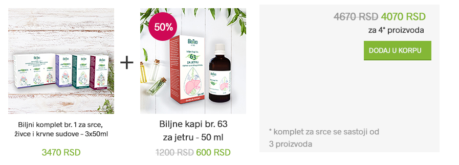 Biljne kapi br. 63 za jetru – 50ml - Bio-Teo Centar d.o.o.