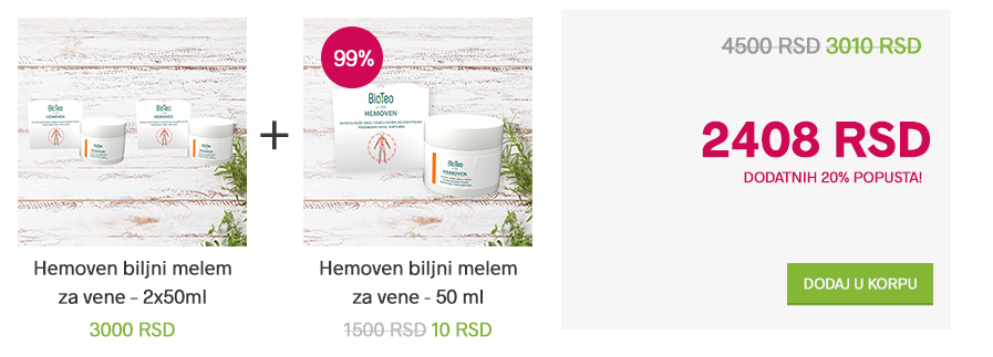 Bio-Teo HEMOVEN - biljni melem za proširene vene i kapilare